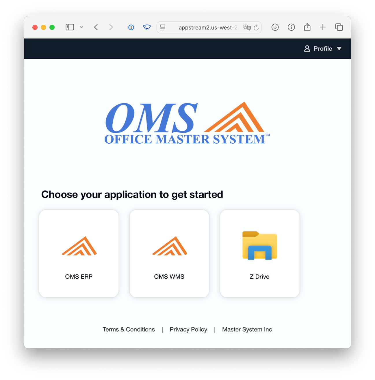 OMS Cloud with AppStream User Guide